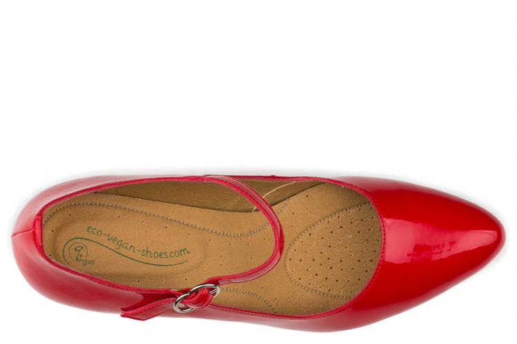 Eco Vegan Shoes Hellen high heels - Bright red | VEGA-LIFE